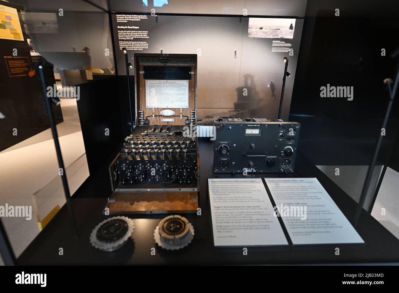 Munich, Germany. 02nd June, 2022. The Enigma encryption machine is on ...