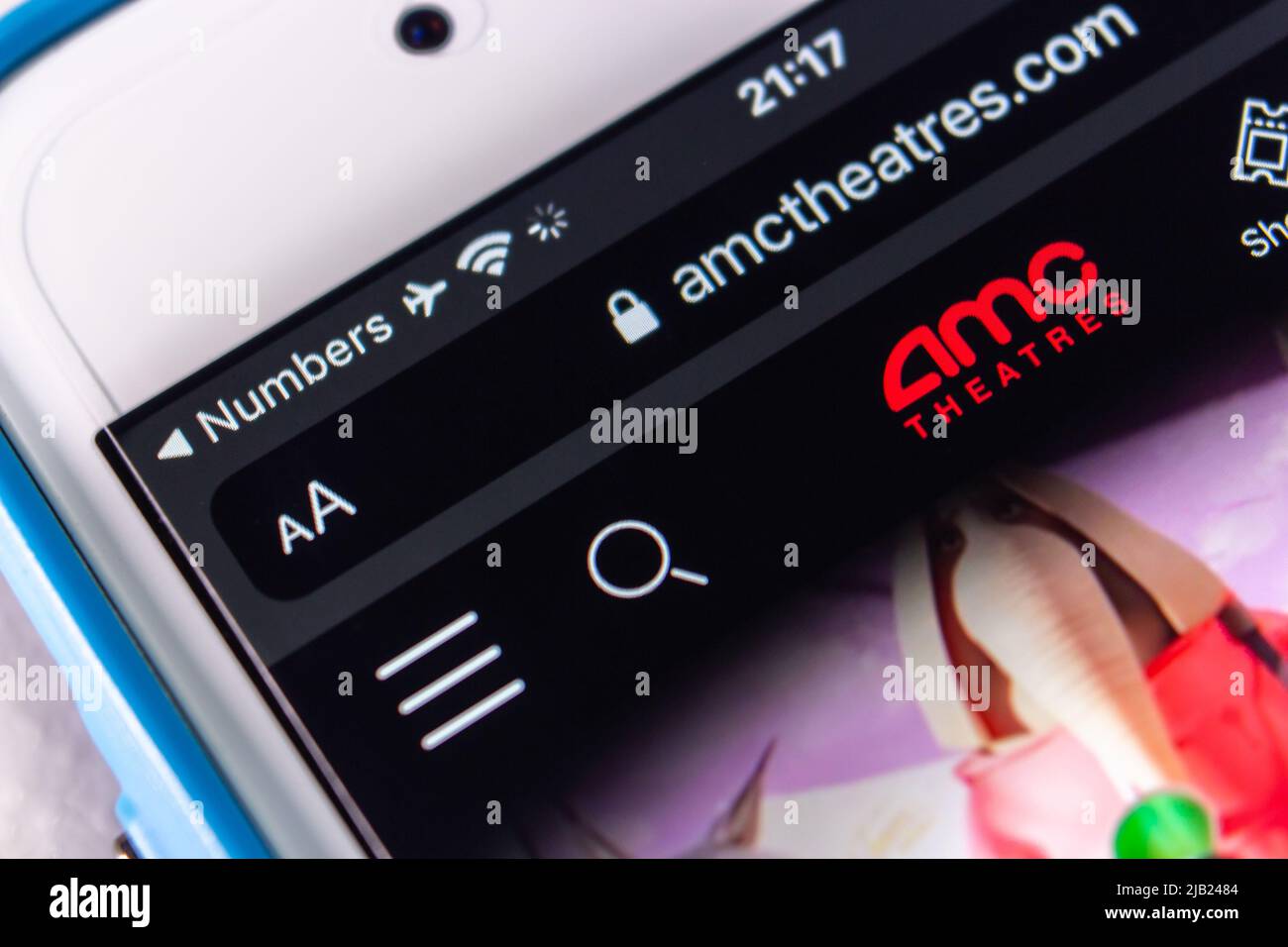 Kumamoto, JAPAN - Jan 14 2022 : The logo of AMC Theatres, an US movie ...