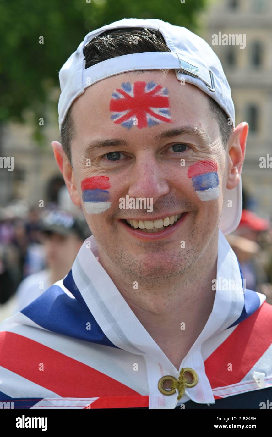 London, UK. 2nd June 2022. Thousands attends the Queen’s birthday ...