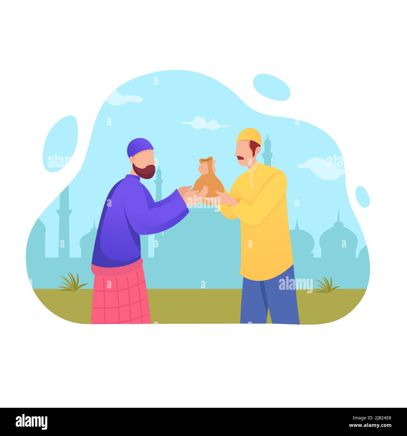 Muslims Giving To The Poor