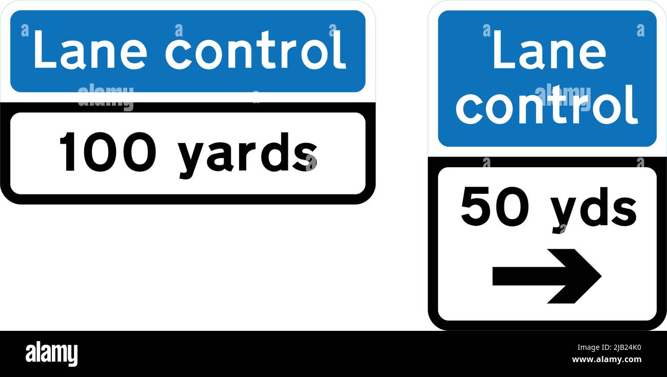 Example of a roundabout junction, road signs in the United Kingdom ...