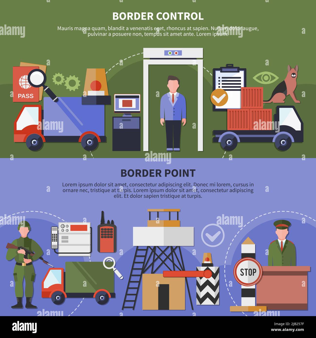 Border guard horizontal Stock Vector Images - Alamy