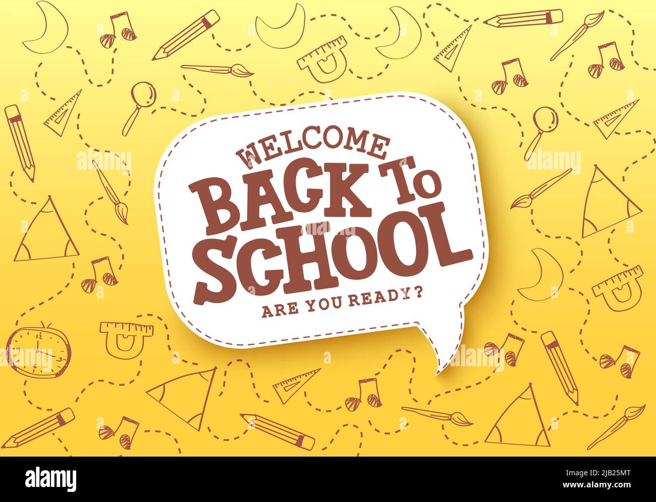 Back to school vector concept design. Welcome back to school text in ...