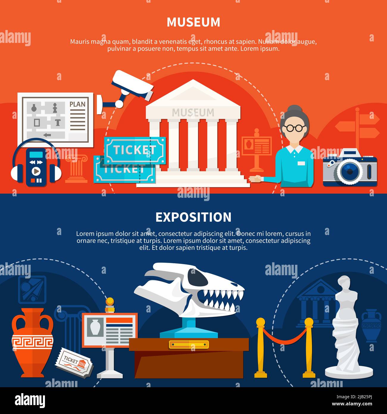 Museum staff guide Stock Vector Images - Alamy