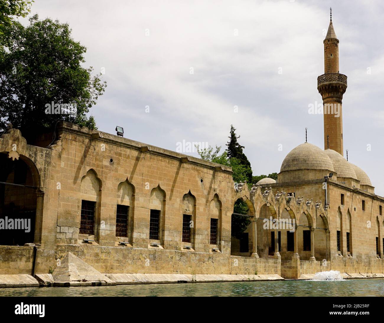 14 May 2022 Sanliurfa Turkey. Urfa Balikligol Halil ul Rahman mosque at ...
