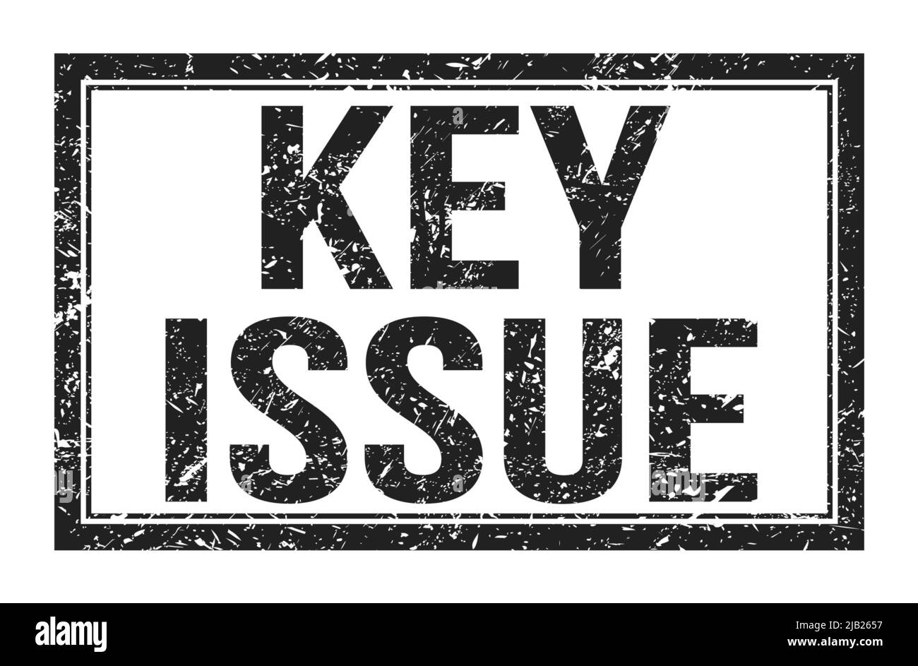 KEY ISSUE, words written on black rectangle stamp sign Stock Photo - Alamy