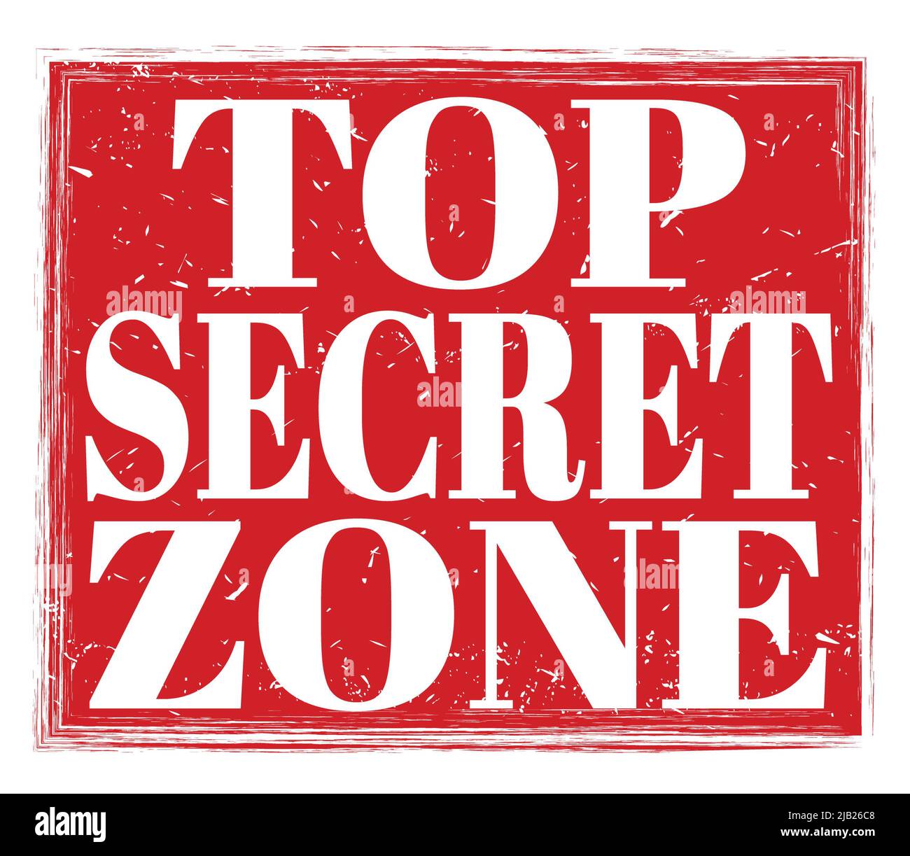 TOP SECRET ZONE, written on red grungy stamp sign Stock Photo - Alamy