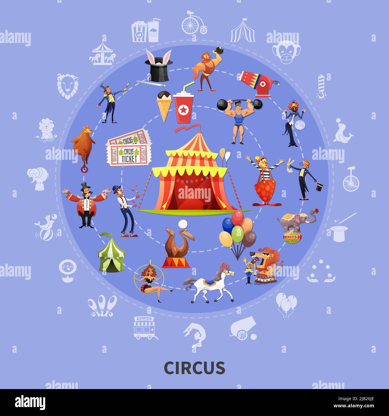 Combined circus Stock Vector Images - Alamy
