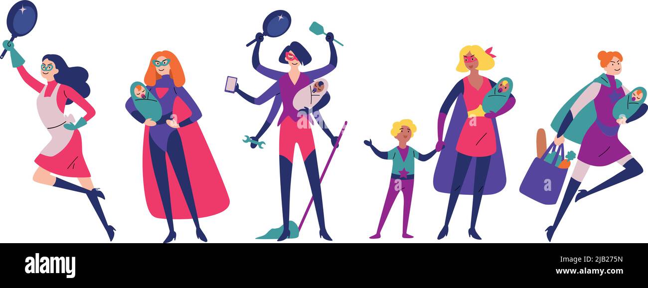 Mother housework baby Cut Out Stock Images & Pictures - Alamy