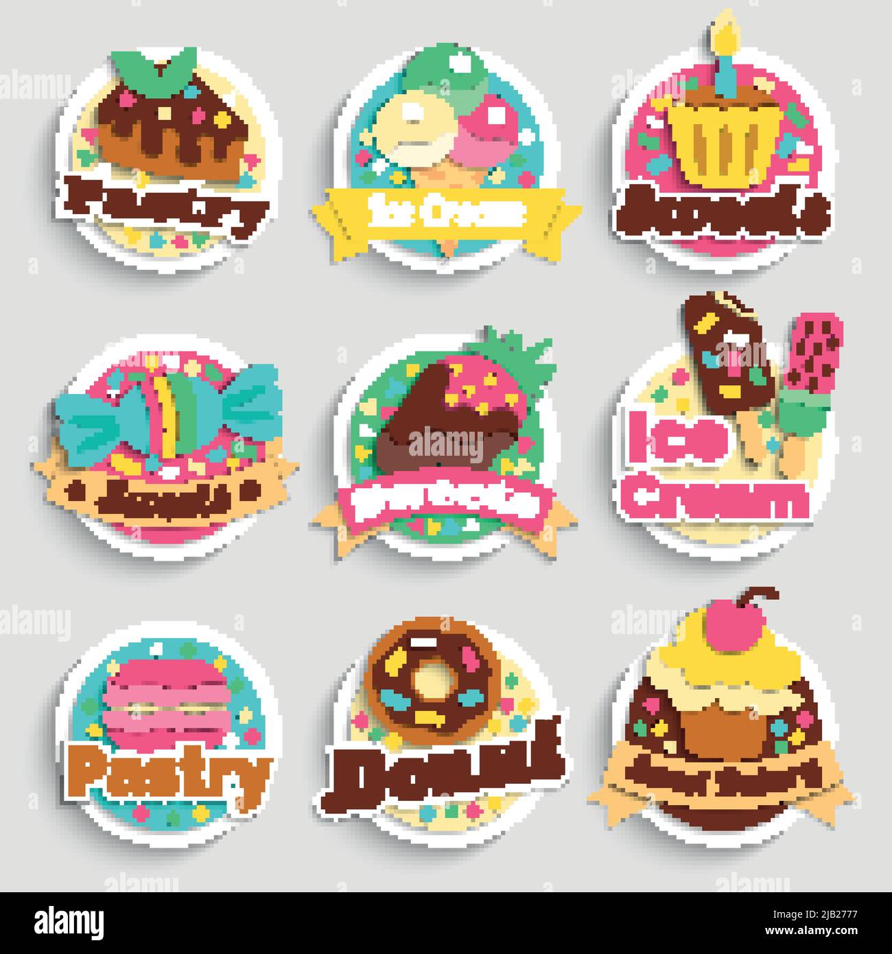 Sweets ice-cream cupcakes donuts confectionery bakery desserts colorful ...