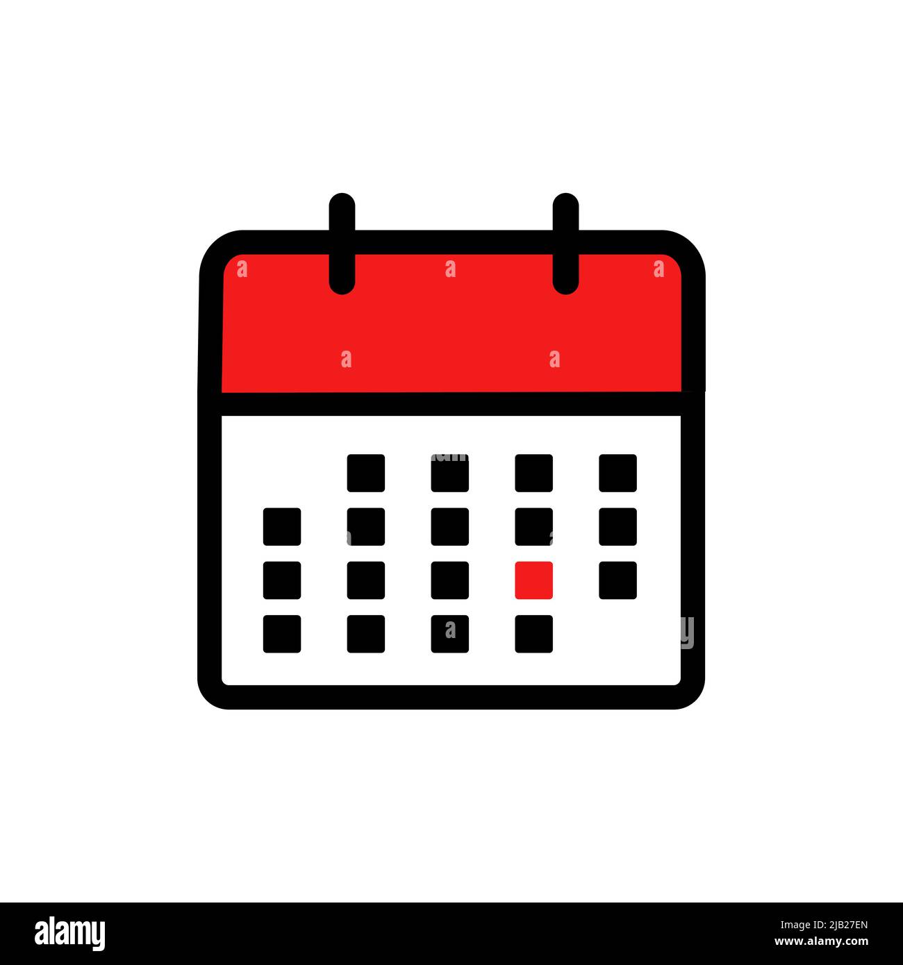 Calendar, Schedule, date icon vector isolated on white background Stock ...