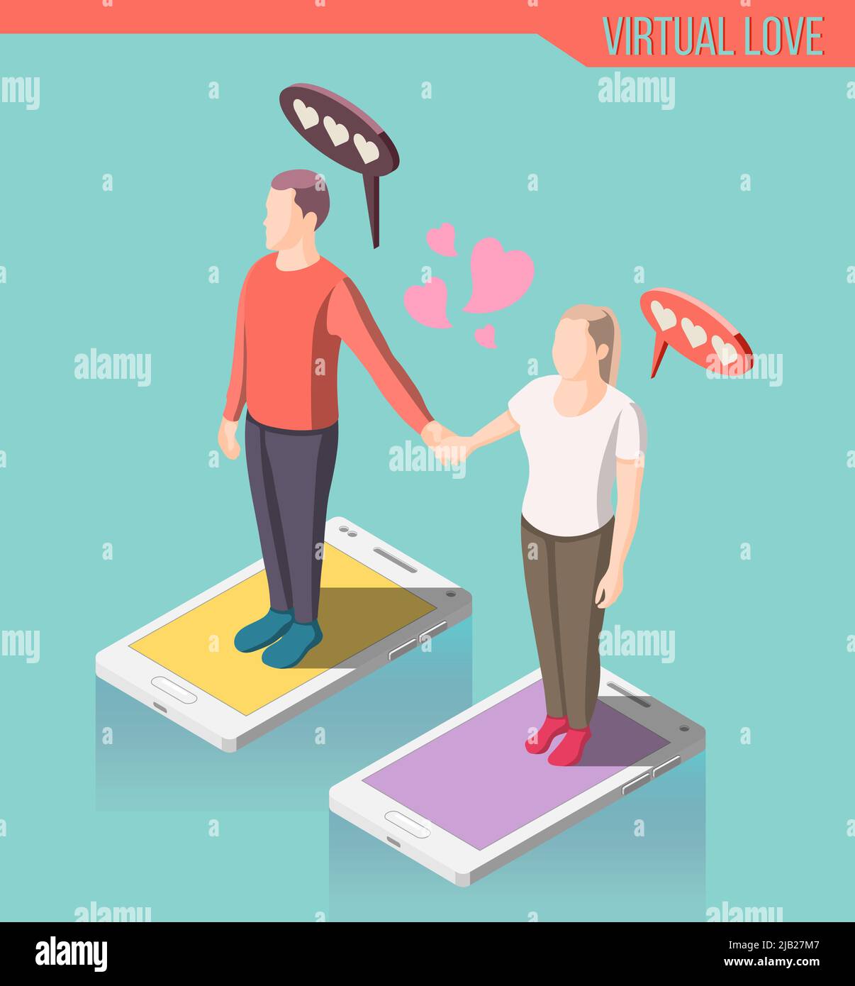 Woman smart phone standing Stock Vector Images - Alamy