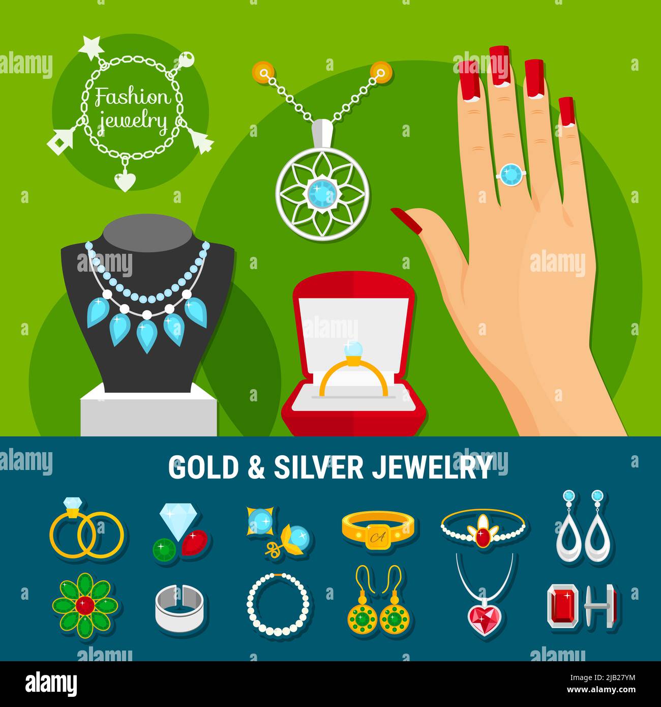 Pearl studs Stock Vector Images - Alamy