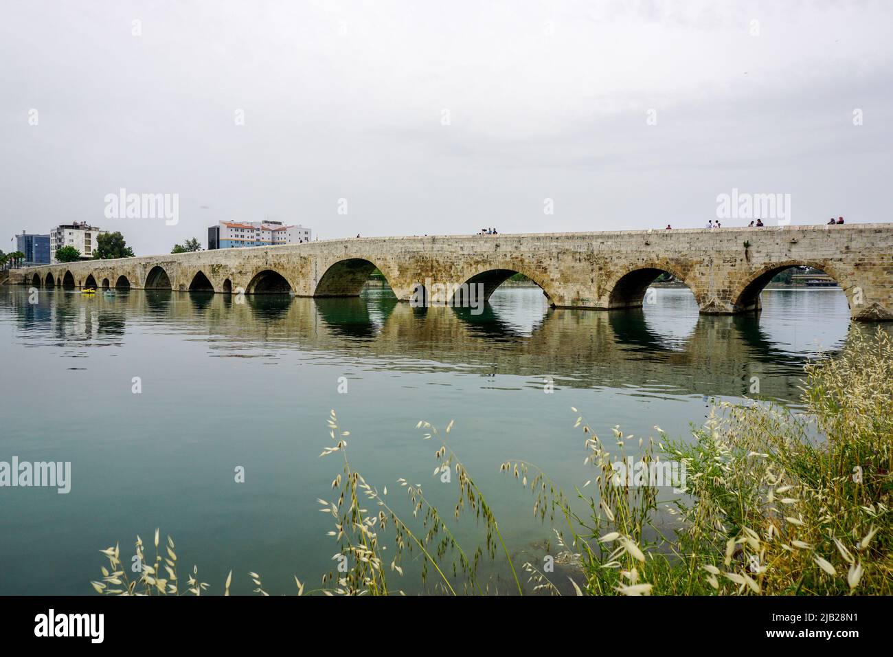 14 May 2022 Adana Turkey. Rock bridge on Seyhan River at Adana Turkey ...