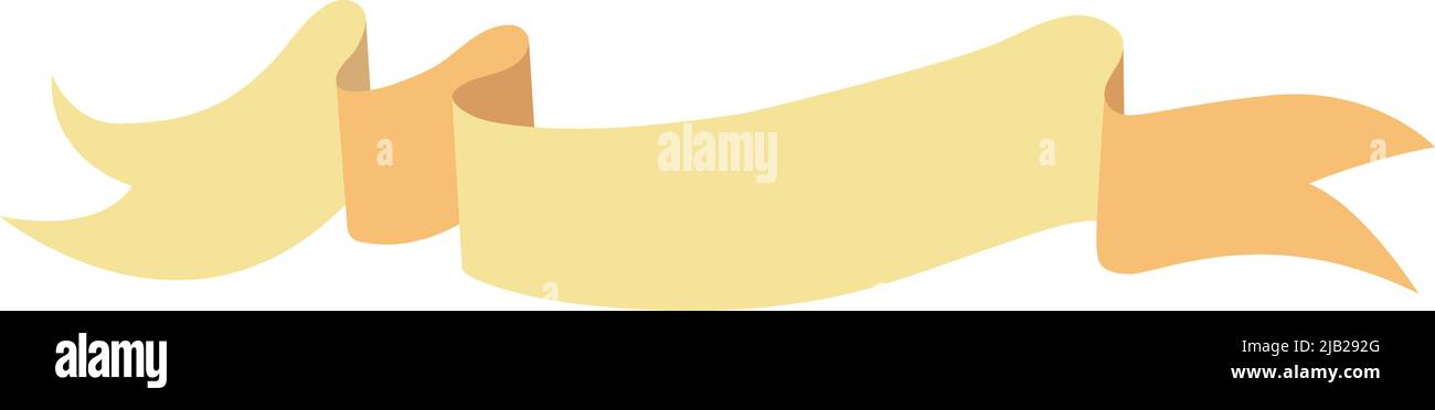 Yellow ribbon. Blank ribbon banner. Decorative element Stock Vector ...