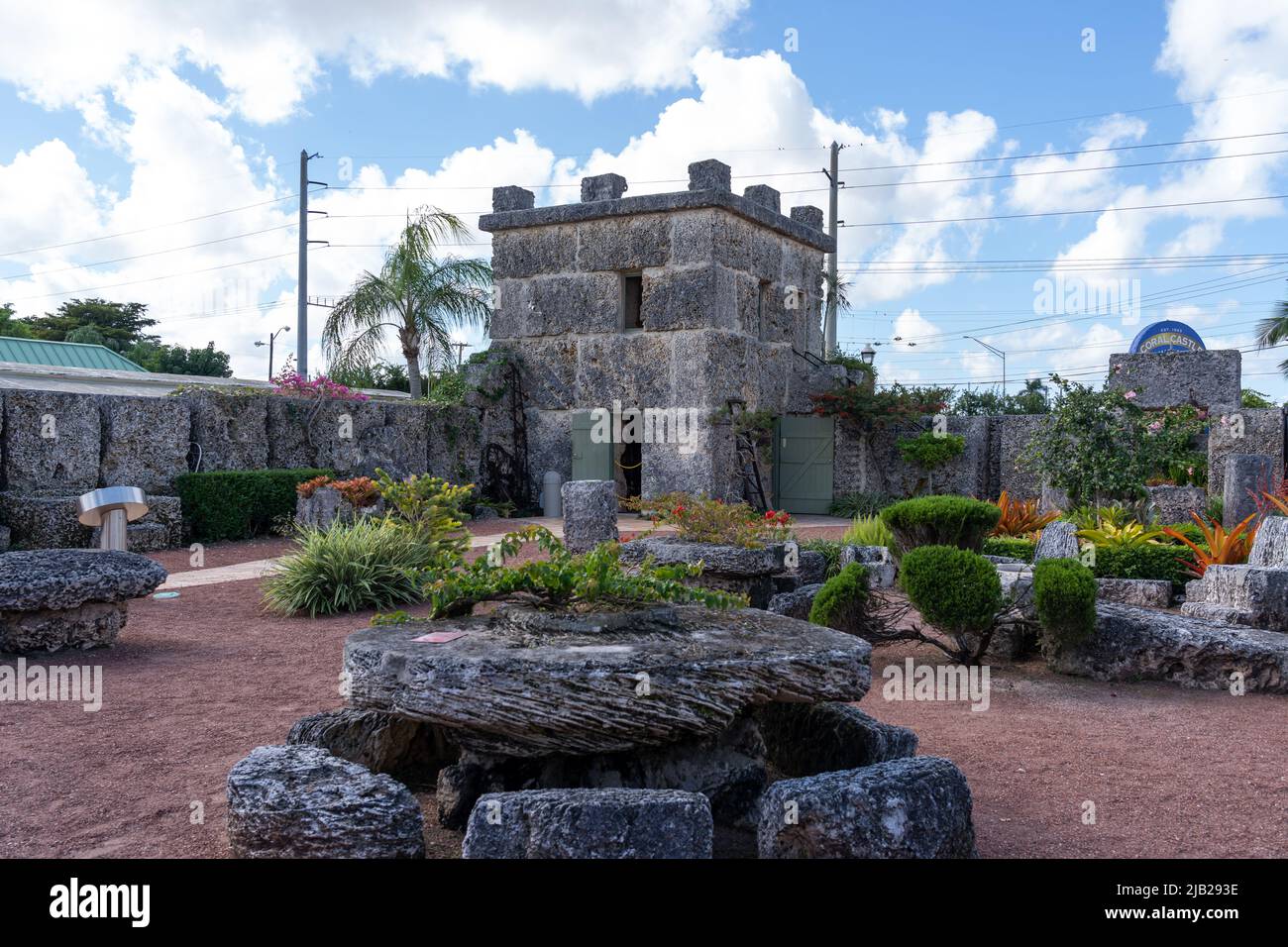 Homestead, FL, USA - January 1, 2022: Coral Castle Museum is shown in ...