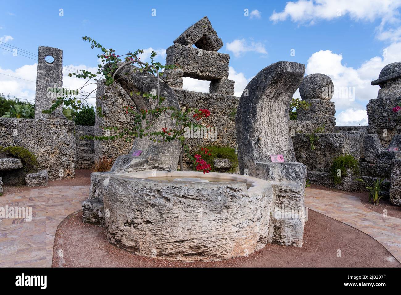 Homestead, FL, USA - January 1, 2022: Coral Castle Museum is shown in ...
