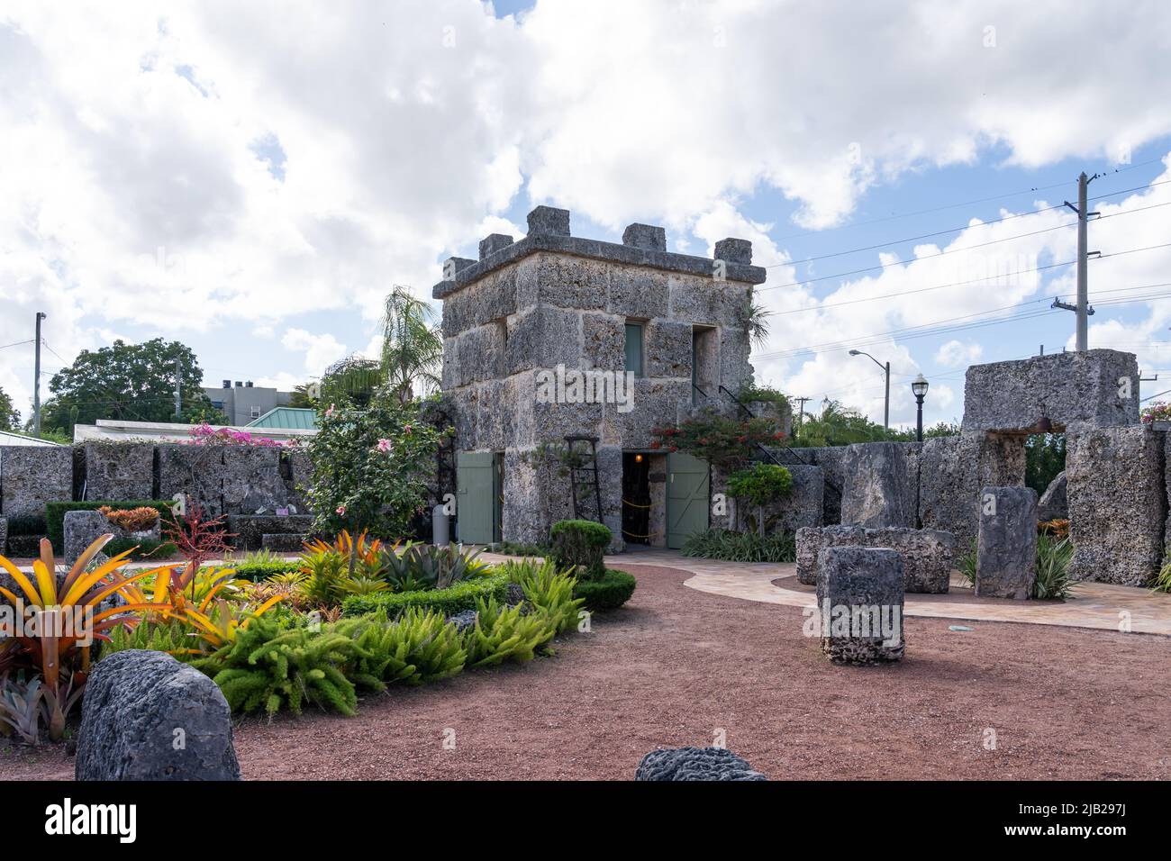 Homestead, FL, USA - January 1, 2022: Coral Castle Museum is shown in ...