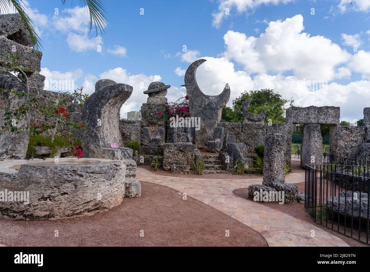 Homestead, FL, USA - January 1, 2022: Coral Castle Museum is shown in ...