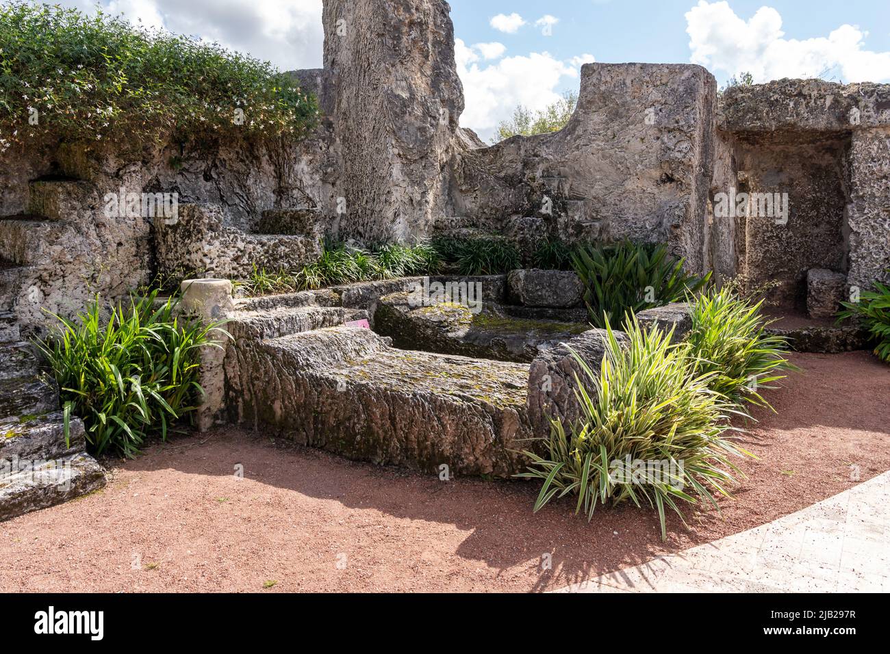 Homestead, FL, USA - January 1, 2022: Coral Castle Museum is shown in ...