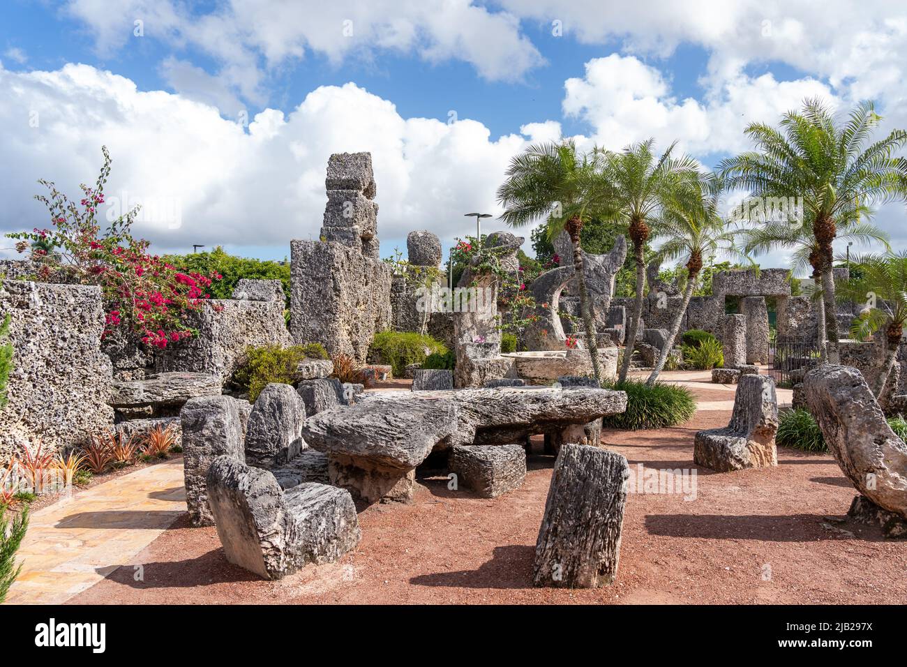 Homestead, FL, USA - January 1, 2022: Coral Castle Museum is shown in ...