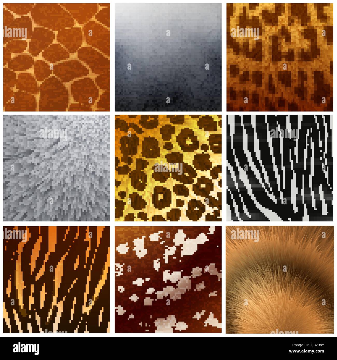 Real and faux exotic fur skin hide texture color pattern 9 realistic ...