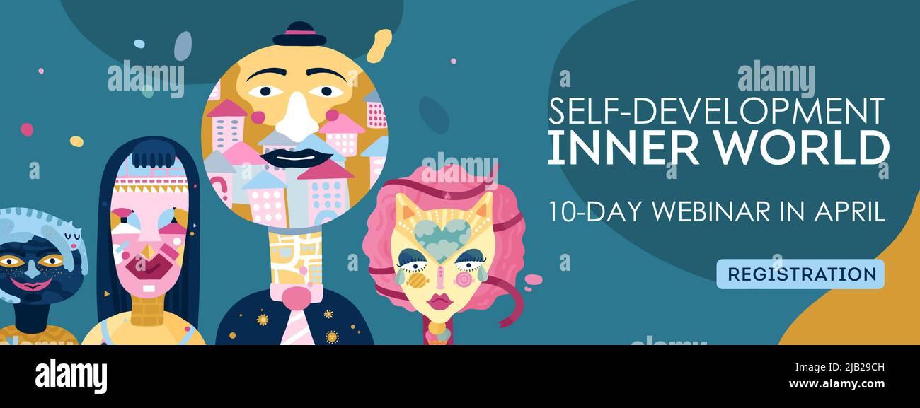 Inner world self-development online webinar registration webpage header ...