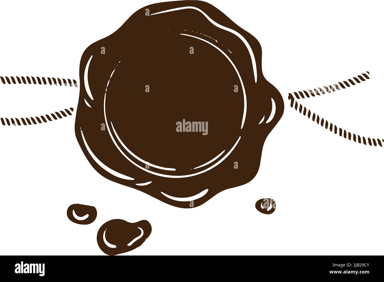 Brown wax stamp icon. Guaranteed protection symbol Stock Vector Image ...