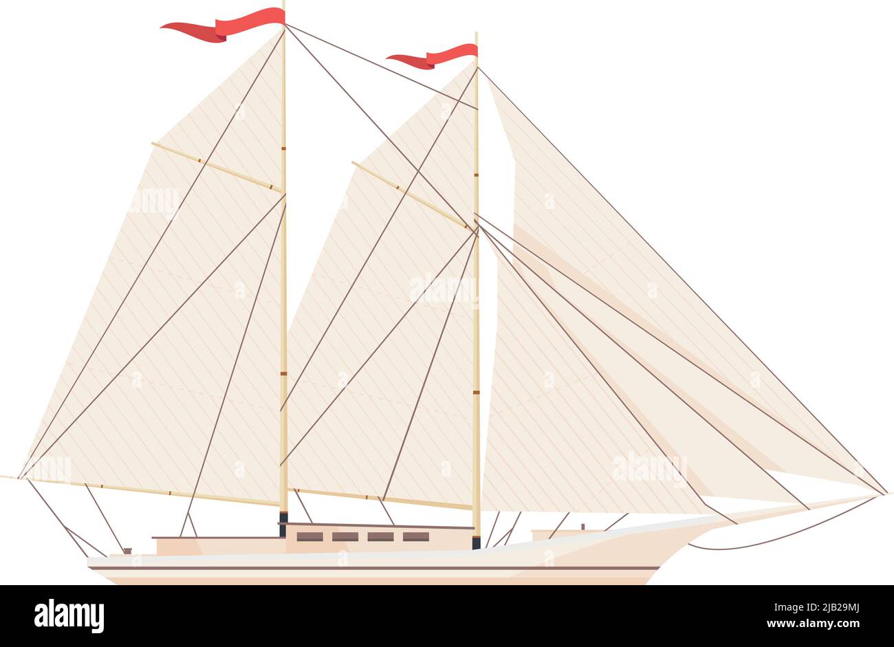 Brigantine icon. Sailing ship. Beatiful marine vessel Stock Vector ...