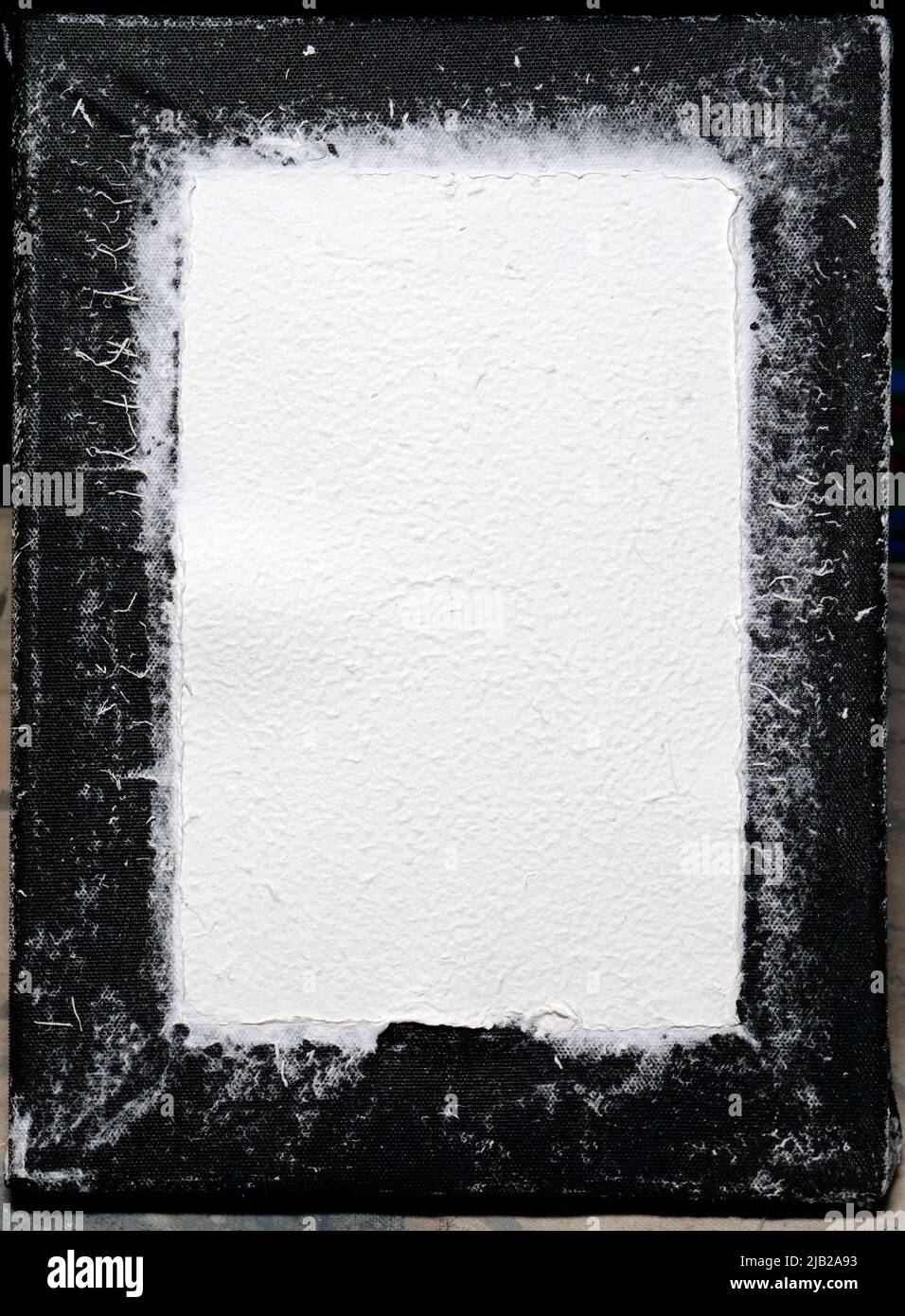 A background of handmade homemade papermaking frame with paper Stock ...