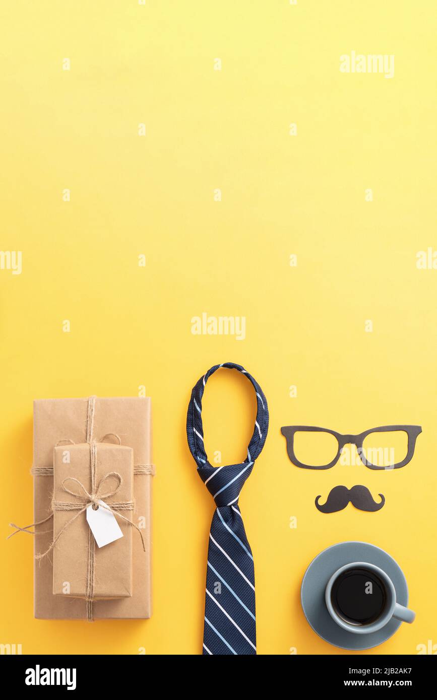 Father's day gift background design concept with gift box idea and ...
