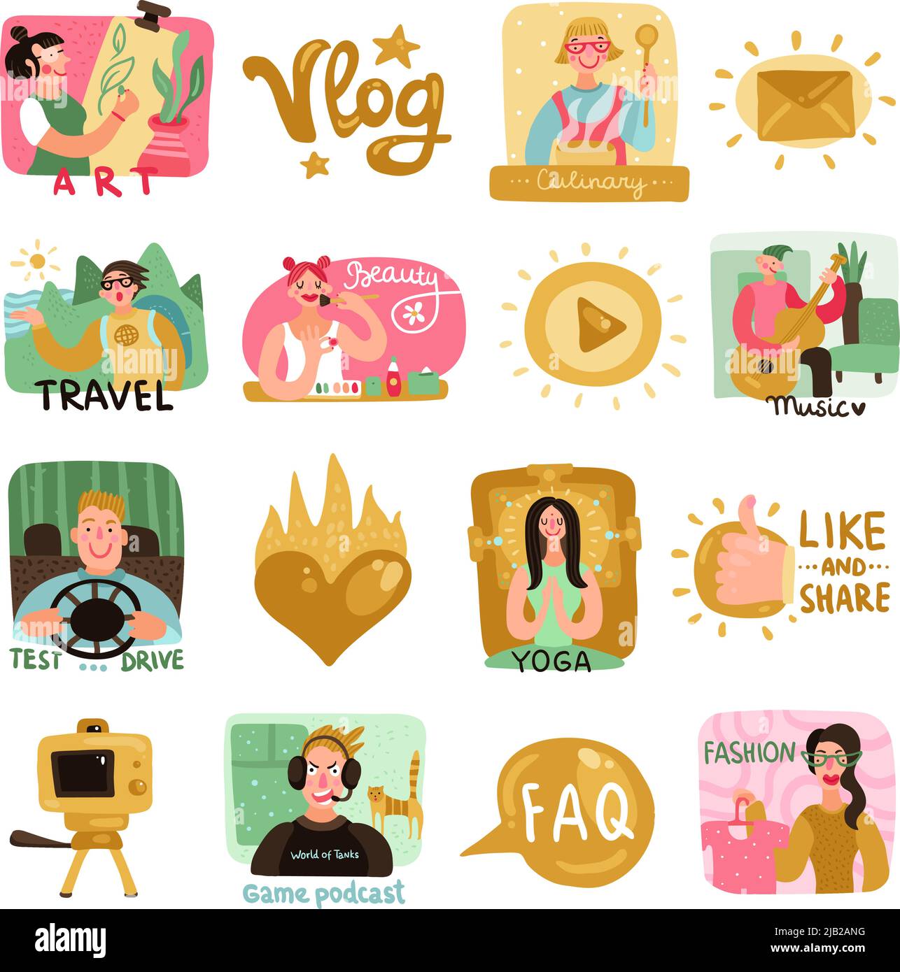 Bloggers vector vectors hi-res stock photography and images - Alamy