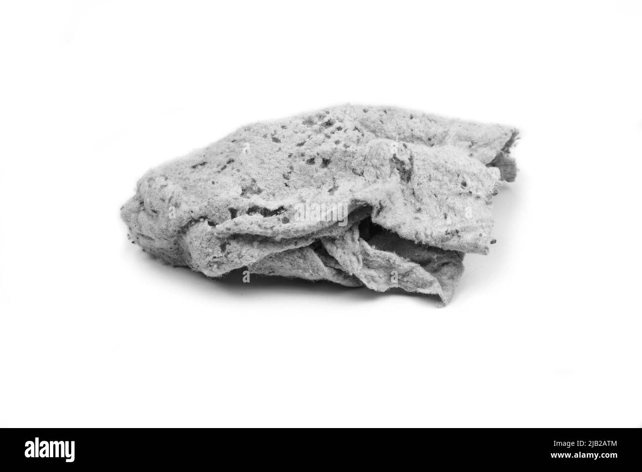 Old dirty torn rag isolated on white background. Cleaning rag Stock ...
