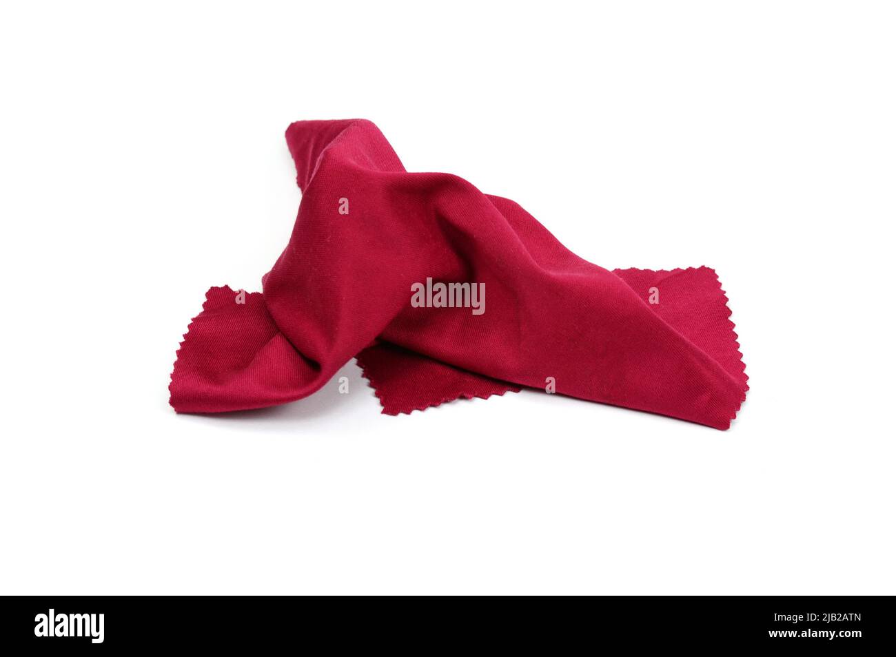 Red glass cleaning cloth, napkin isolated on white background Stock ...