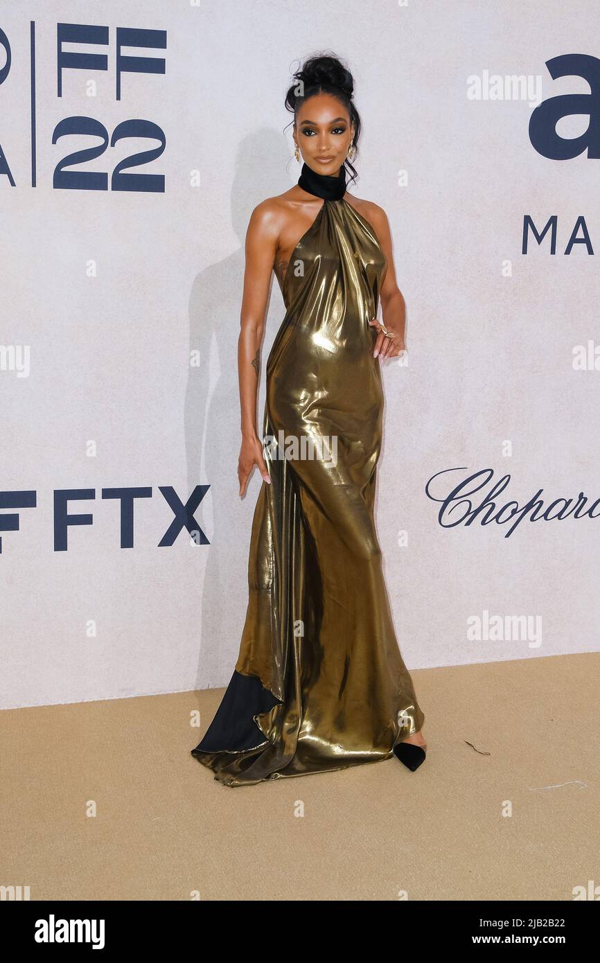 Jourdan Dunn seen at the 28th annual amfAR Gala Cannes during the 75th ...