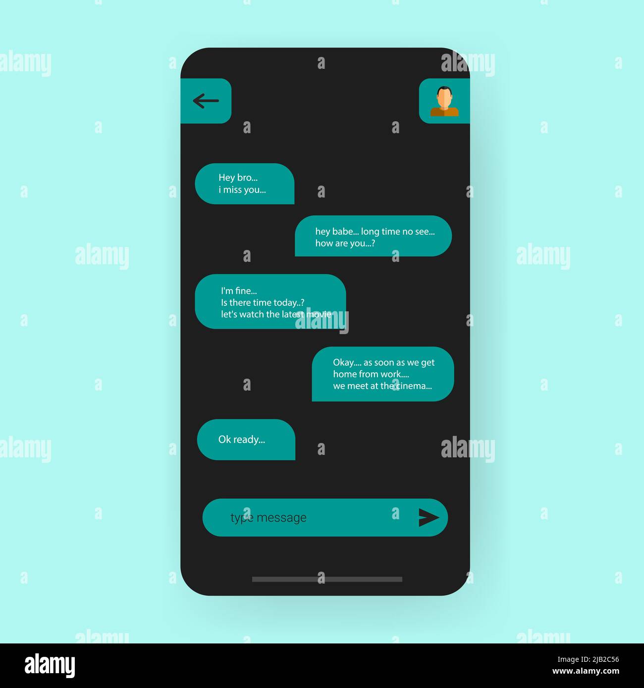 user interface message chatting dialog Stock Vector Image & Art - Alamy