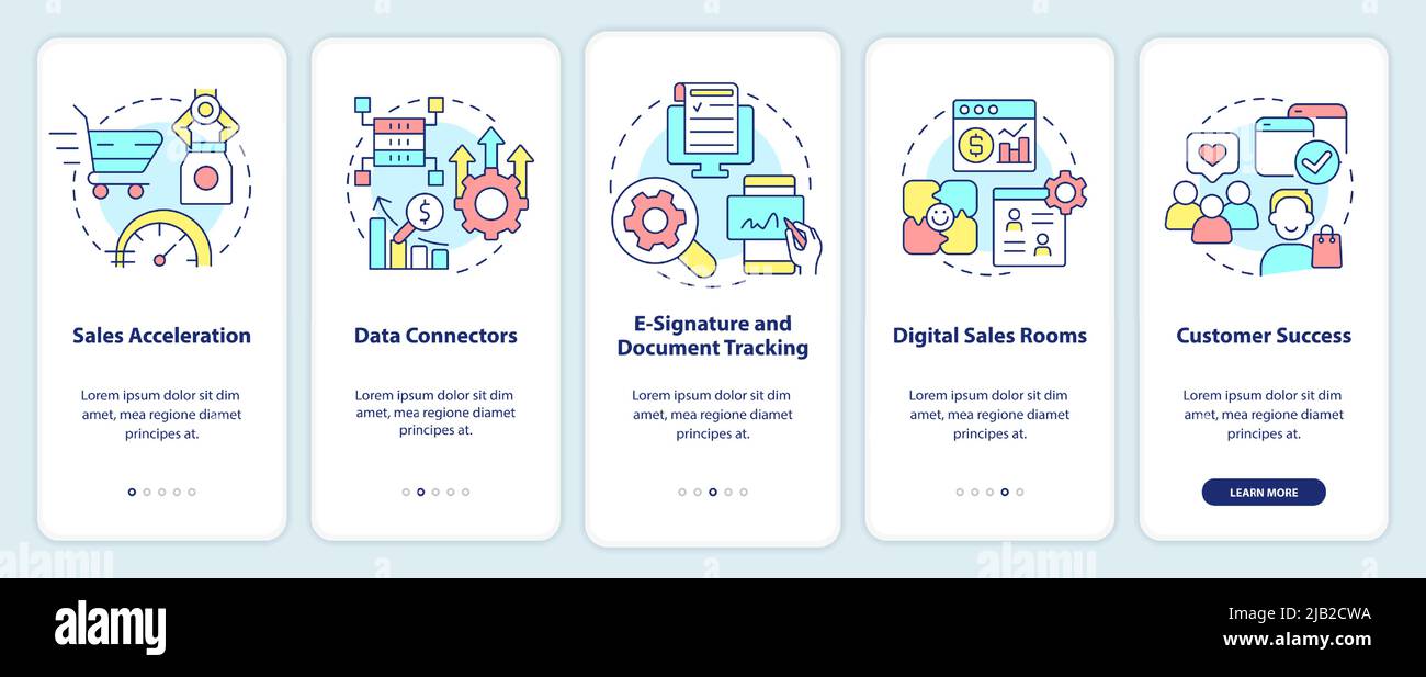 Sales tools onboarding mobile app screen Stock Vector Image & Art - Alamy