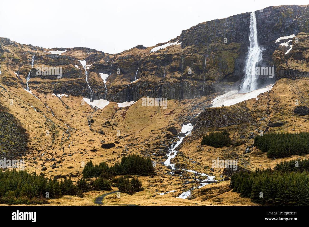 The Bjarnarfoss waterfall in Iceland Stock Photo - Alamy