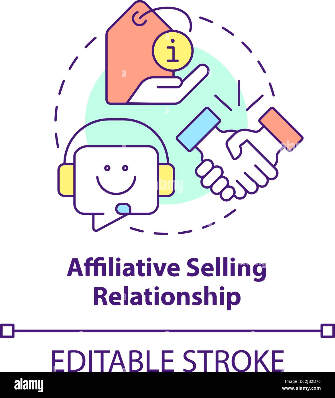 Affiliative selling relationship concept icon Stock Vector Image & Art ...