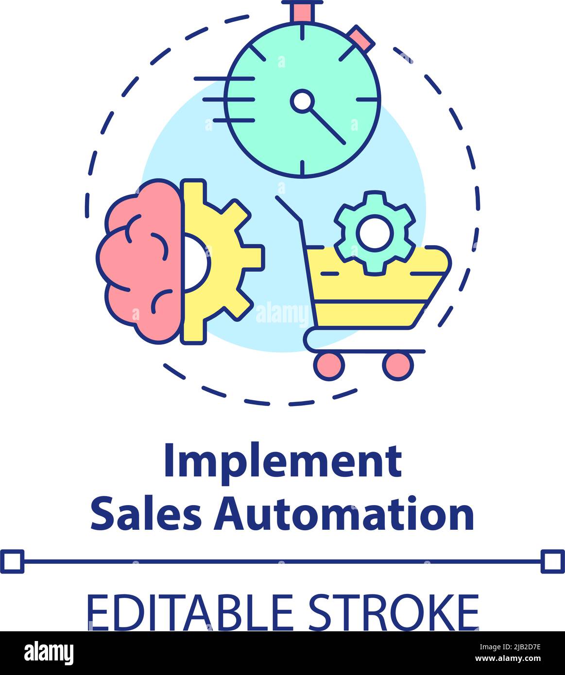 Implement sales automation concept icon Stock Vector Image & Art - Alamy