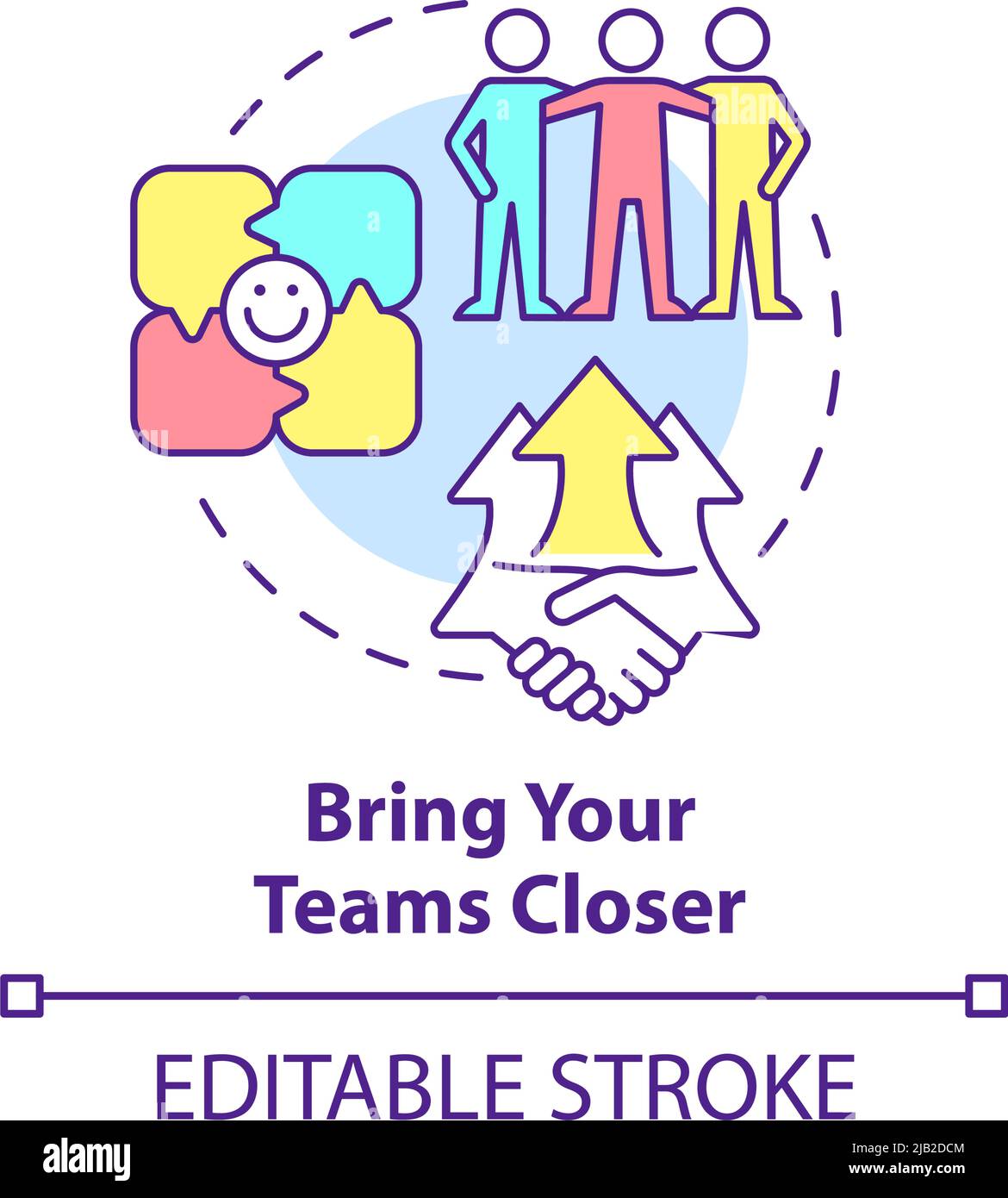 Bring teams closer concept icon Stock Vector Image & Art - Alamy