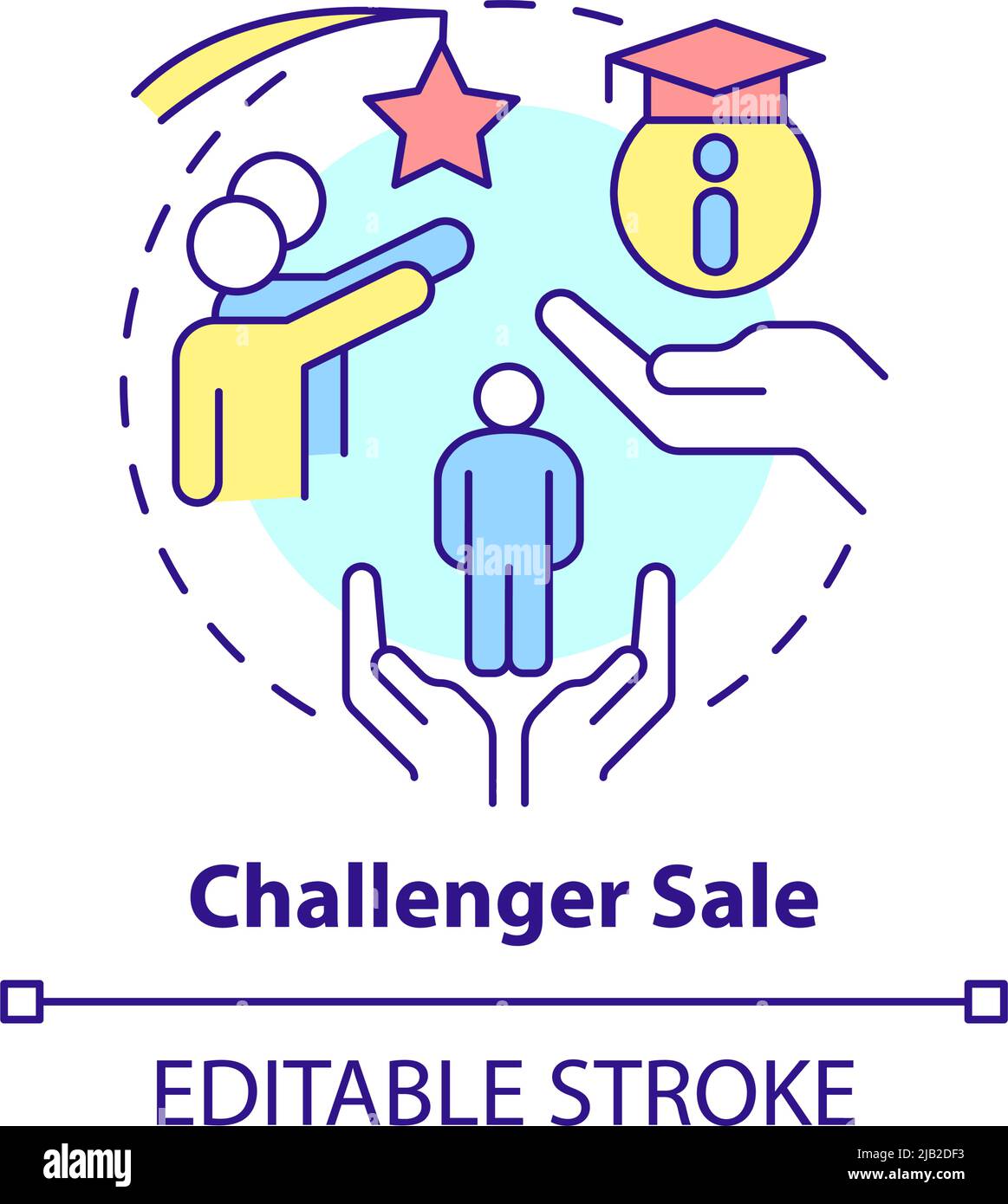 Challenger sale concept icon Stock Vector Image & Art - Alamy
