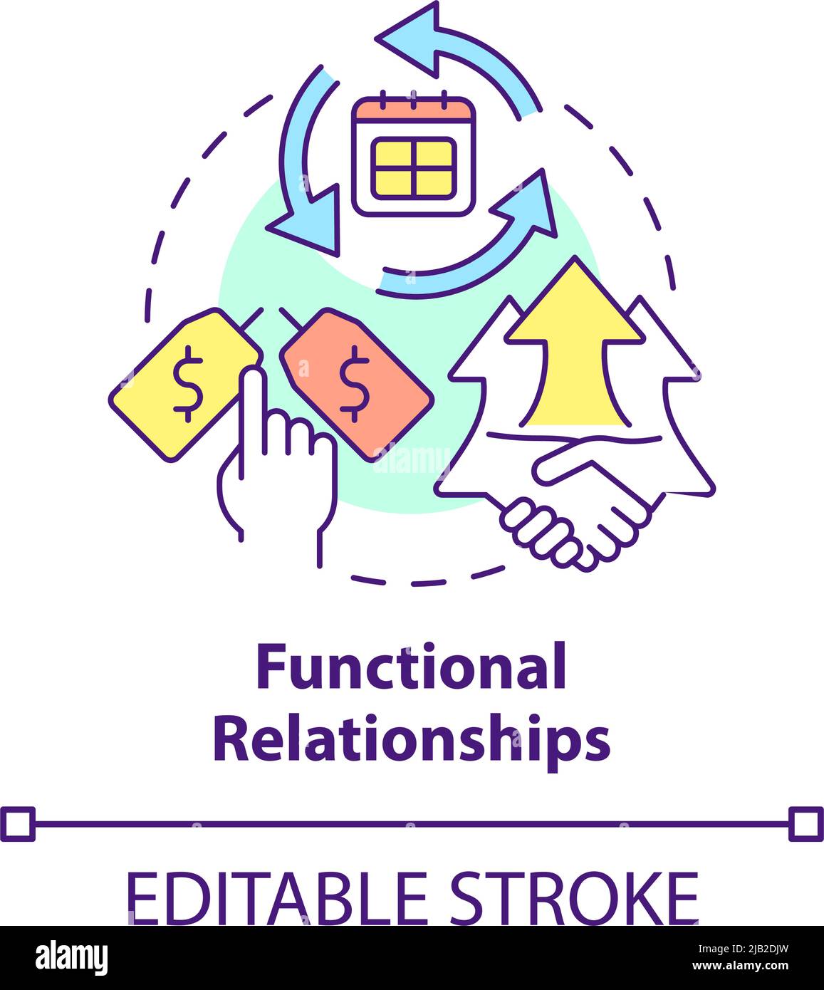 Functional relationships concept icon Stock Vector Image & Art - Alamy