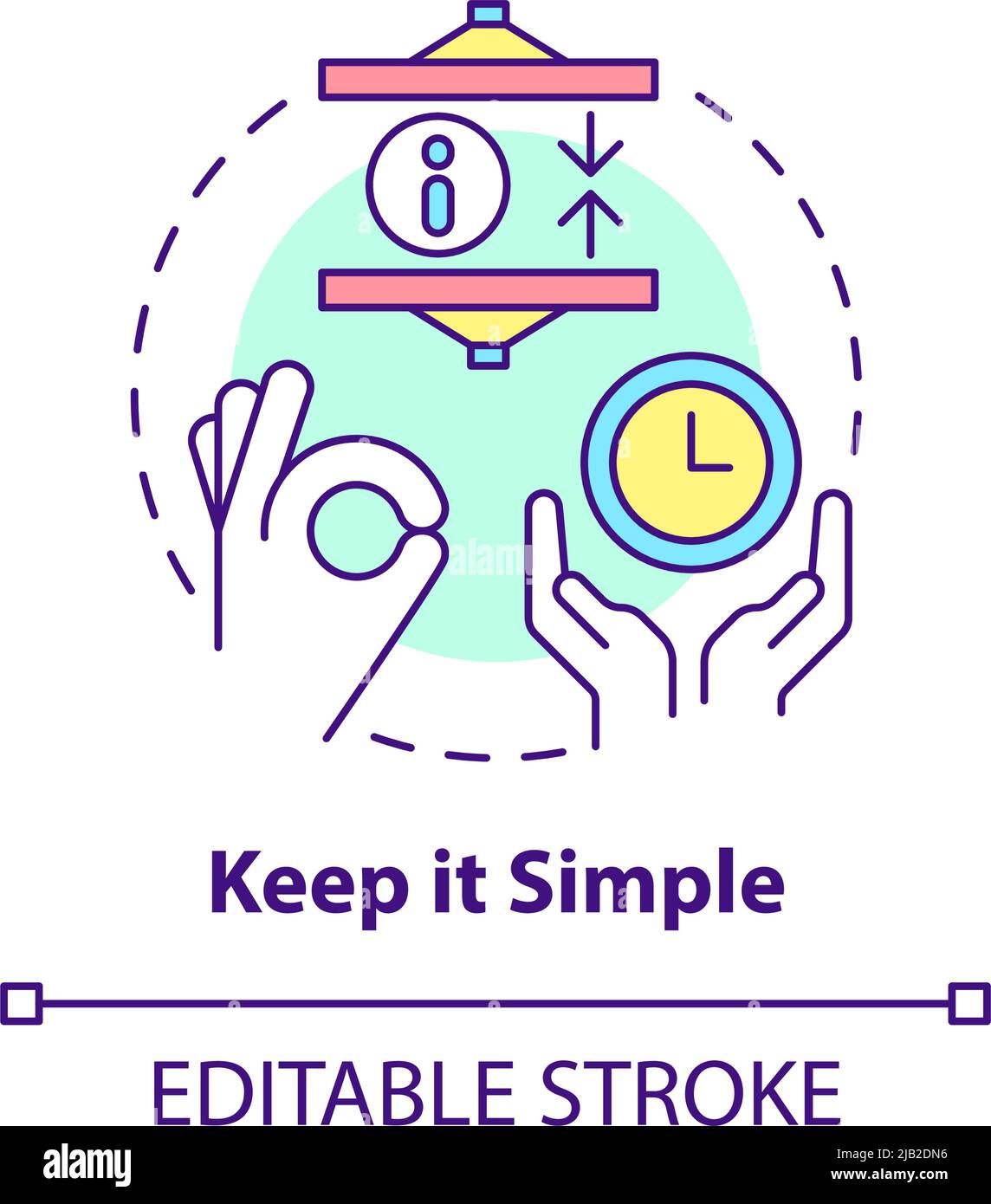 Keep it simple concept icon Stock Vector Image & Art - Alamy