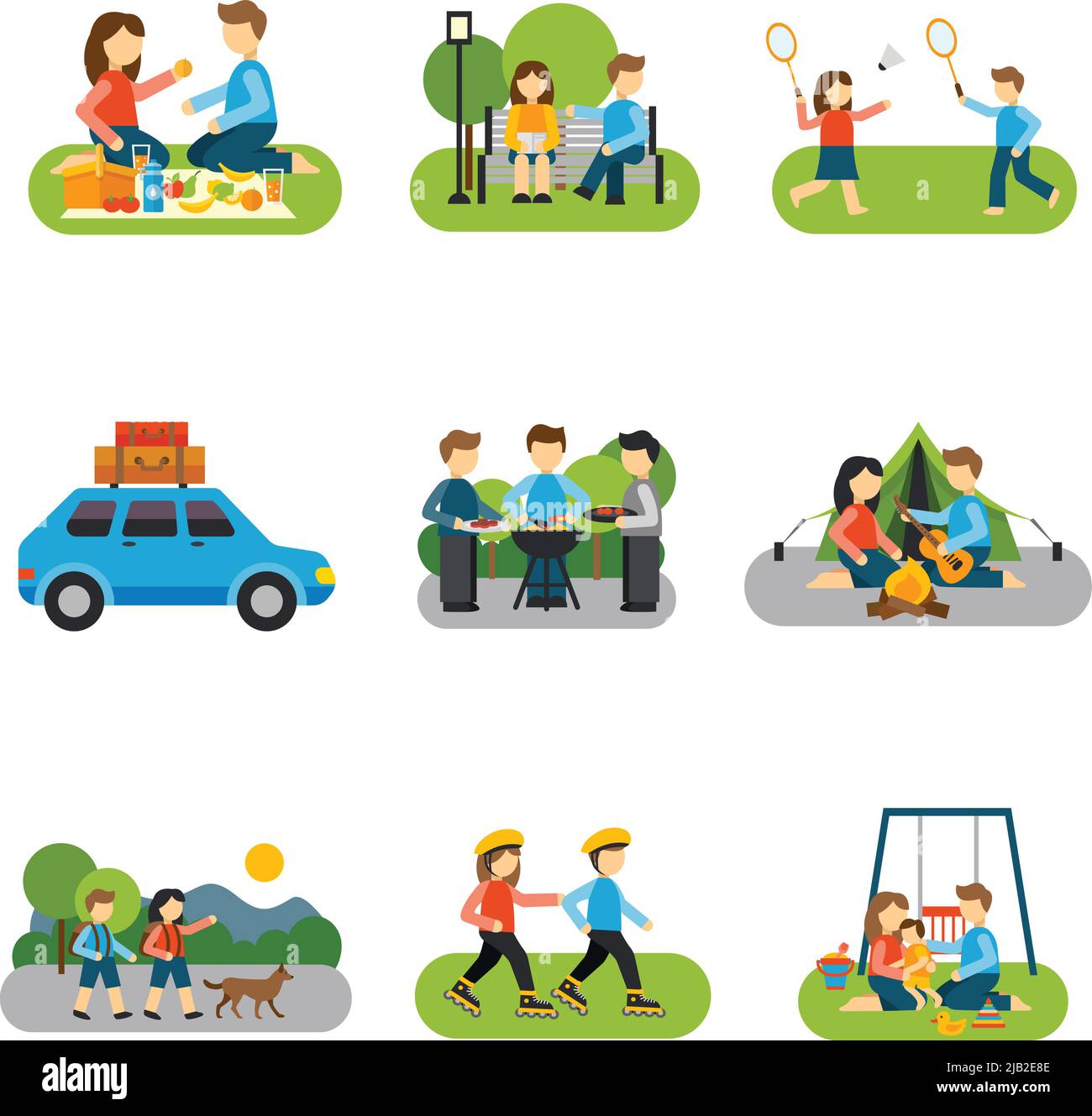 Picnic transport Stock Vector Images - Alamy