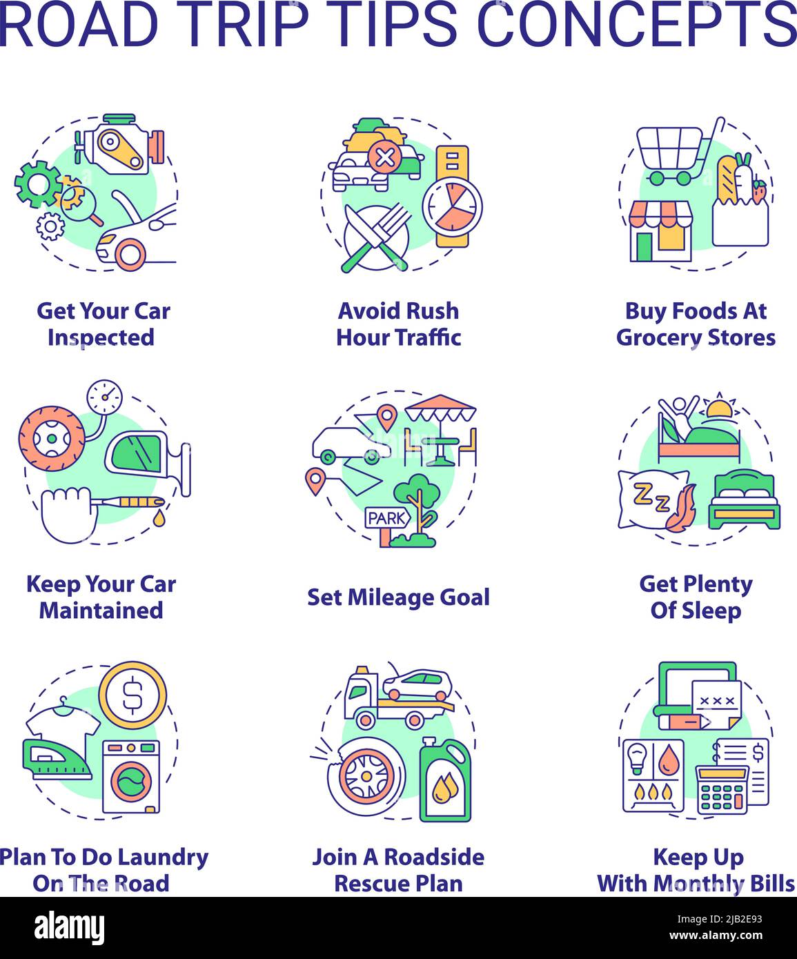 Roadtrip icons Stock Vector Images - Alamy