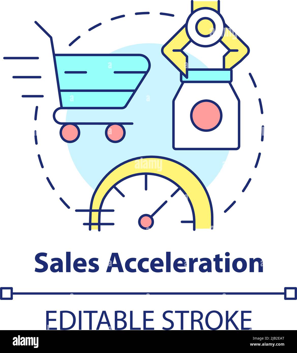 Sales acceleration concept icon Stock Vector Image & Art - Alamy