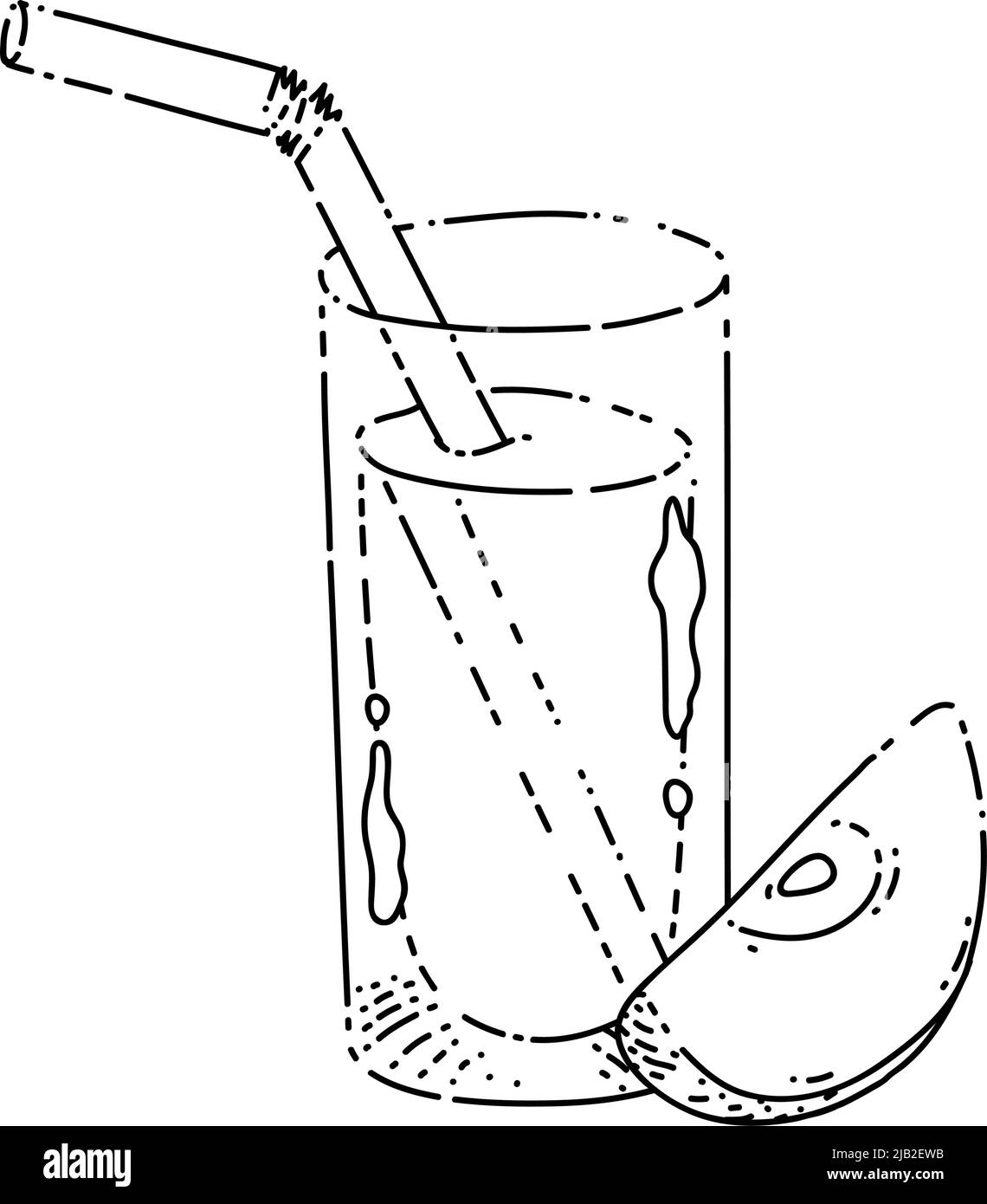Apple juice glass sketch Cut Out Stock Images & Pictures - Alamy