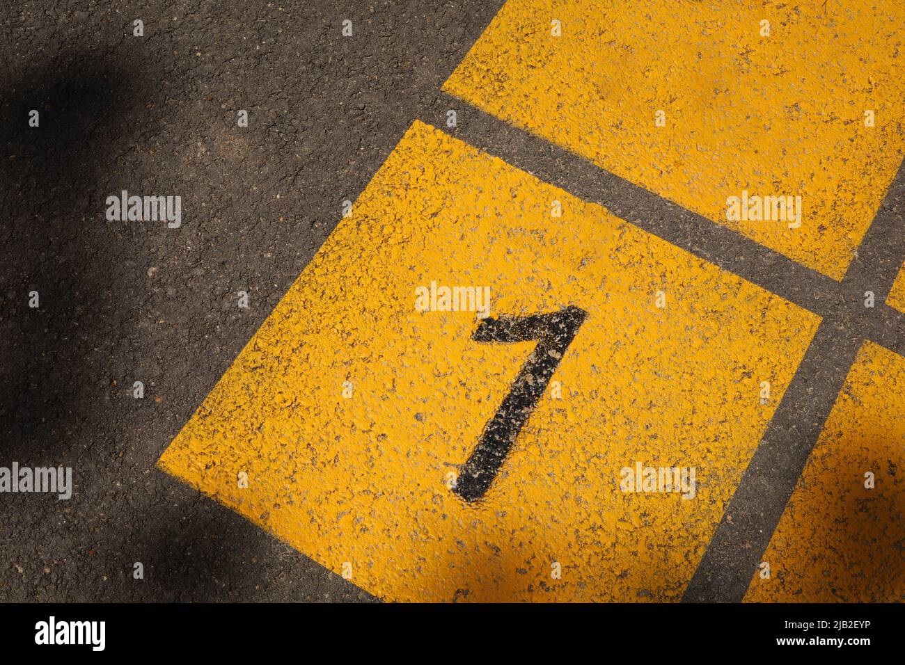 number 1 sign on the road Stock Photo - Alamy