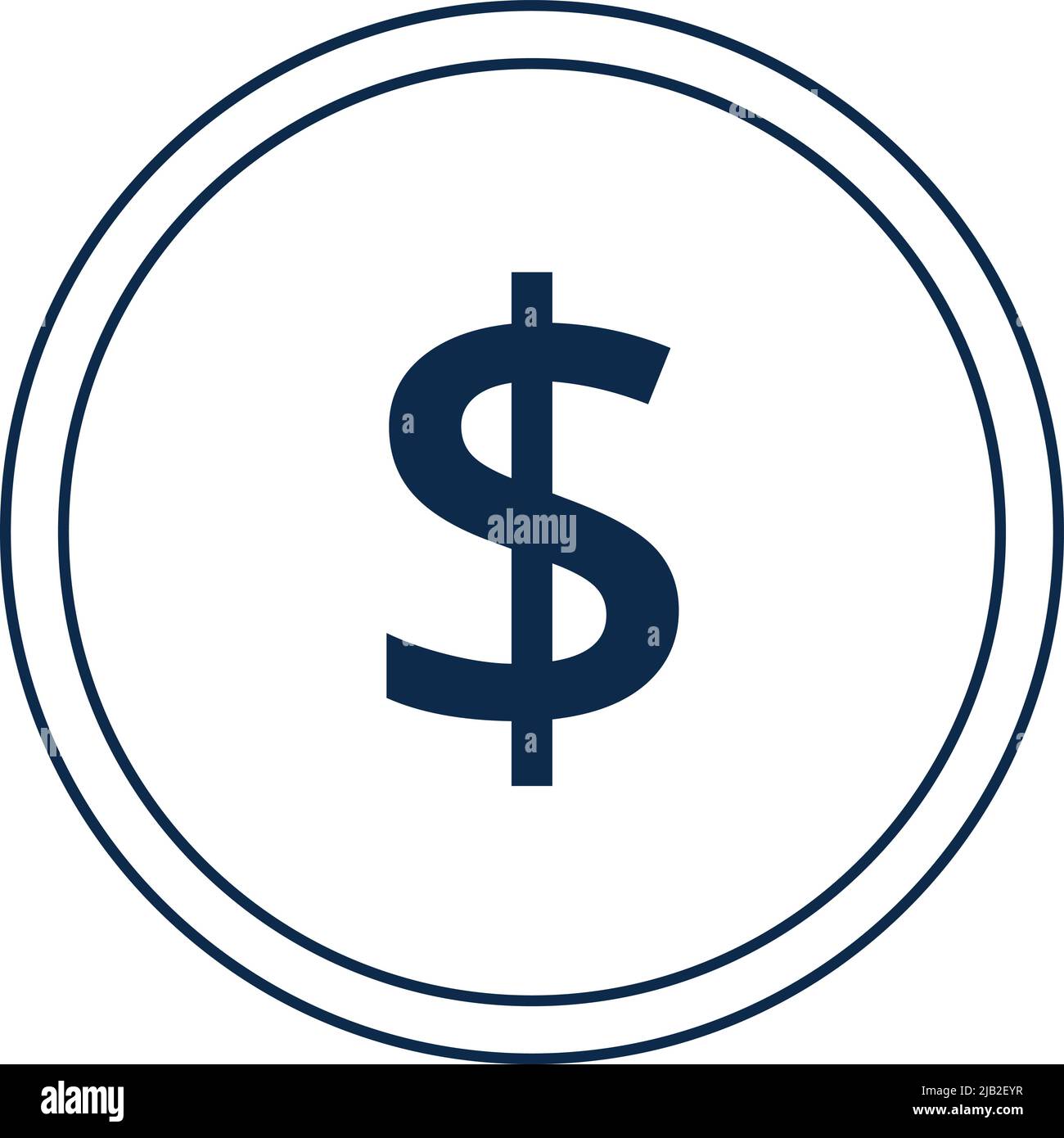 Dollar coin icon. Metal cash money symbol Stock Vector Image & Art - Alamy